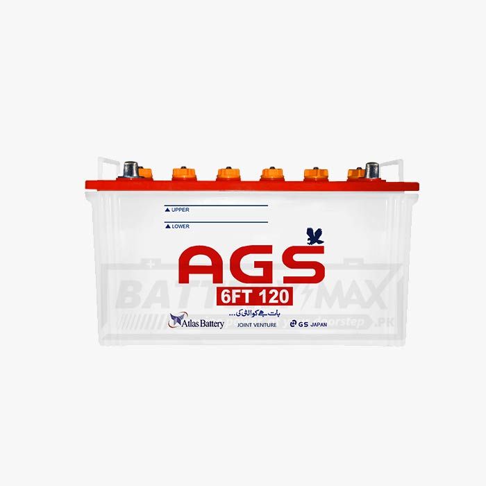 AGS 6FT-120 Lead Acid Unsealed Car Battery | Pakistan's Best Battery eShop