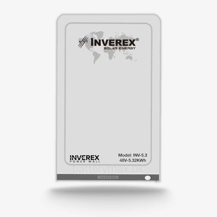 Inverex INV-5.3 51.2V 104Ah 5.3kWh Lithium Iron Phosphate LiFePO4 (LFP) UPS and Solar Lithium ...