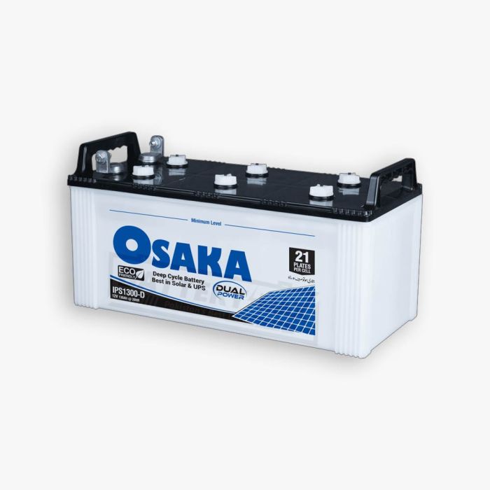 Osaka IPS 1300-D Deep Cycle Lead Acid Unsealed UPS & Solar Battery ...