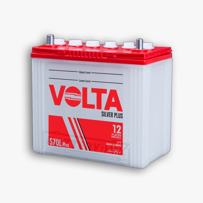 Volta S70L+ Lead Acid Unsealed Car Battery | Pakistan's Best Battery eShop